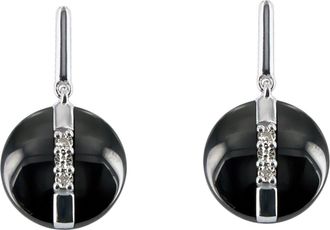 Ceranity Damen Ohrringe schwarz keramik & sterling silber Diamond Ceranity