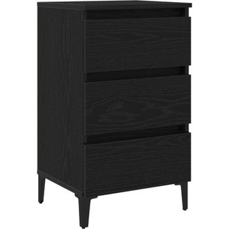 vidaXL Nachttisch Schwarze Eiche 40 x 35 x 69 cm Holzwerkstoff Vidaxl