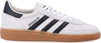 adidas Low-Top Sneaker - Suede Handball Spezial Sneakers With Retro Accents - Gr. 5_5 - in Wei&szlig; - f&uuml;r Damen