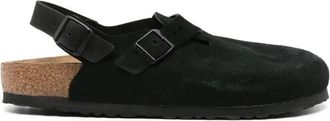 Birkenstock Homme, Chaussures, Noir, Taille: 41 EU Suede Slingback Clog