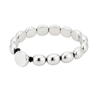 Uno De 50 UNO de 50 | Armband mit kleinen runden Perlen, versilbert mit Sterlingsilber, handgefertigter Schmuck, hergestellt in Spanien, Grande, Silber, Kein Ed