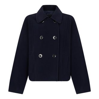 Pinko Pinko, Femme, Vestes, Bleu, Taille: 40 FR Manteau crois&eacute;