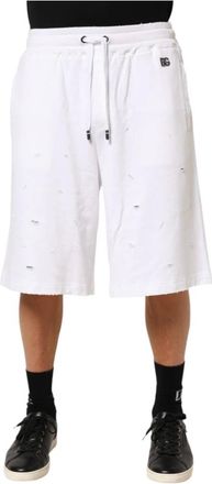 Dolce & Gabbana Homme, Shorts, Blanc, Taille: L Bermuda Shorts