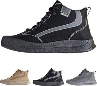 Generic Chaussures de sport hautes pour homme - Semelle plate - Chaussures de travail - Chaussures de randonn&eacute;e - Chaussures &agrave; enfiler - Chaussures de marche 