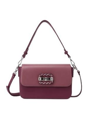 Queen Helena Sac &agrave; main &eacute;l&eacute;gant pour femme avec bandouli&egrave;re amovible M1074, bordeaux