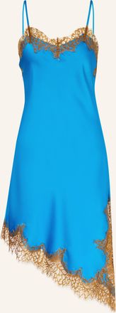 Rich & Royal Satinkleid Mit Spitze blau
