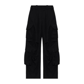 Balmain Homme, Pantalons, Noir, Taille: L Pantalon Cargo en Laine