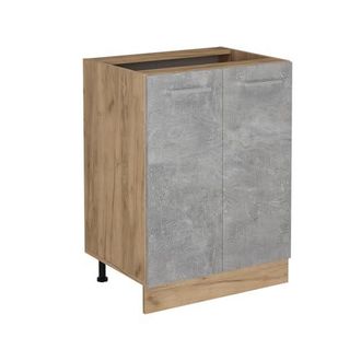 Vicco Meuble Bas de Cuisine R-Line, B&eacute;ton, 60cm sans PT