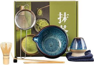 Generic Ensemble de fouets &agrave; matcha - Fouet professionnel pour matcha - Ustensiles professionnels de c&eacute;r&eacute;monie du th&eacute; pour la pratique du rituel du matin, la 