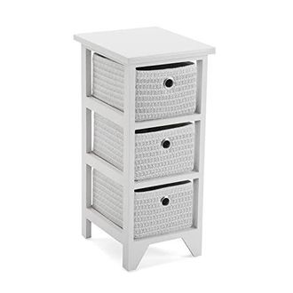 VERSA Ohai Armoire de Salle de Bain, Commode pour Organiser, Rangement Moderne, Commode avec 3 tiroirs de Rangement, Dimensions (H x l x L) 56 x 30 x 25 cm,