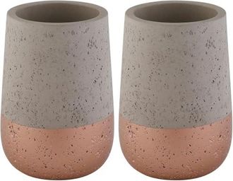 axentia Zahnb&uuml;rstenhalter Concrete, Beton (Packung mit 2)