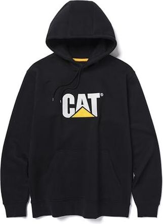 CAT Caterpillar Sweat à capuche pour homme (tailles standard et grandes), Marque déposée noire, Large