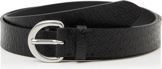 Calvin Klein Jeans Damen Classic Buckle AOP 30MM LV04K7019G Gürtel, Schwarz (Schwarz/Zinn), 110, Schwarz (Schwarz/Zinn), 110 cm
