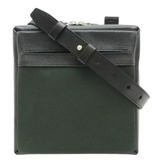 Louis Vuitton Pre-owned Taiga Sayan Leder Canvas Umh&auml;ngetasche - - Pre-owned - Damen - Gr&uuml;n - ONE SIZE