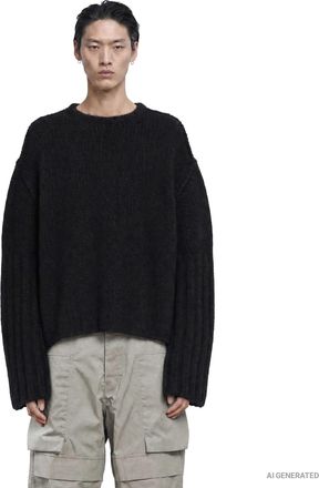 Rick Owens Tower Round Neck in Silk Cashmere