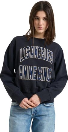 Anine Bing Femme, Sweatshirts et sweats &agrave; capuche, Bleu, Taille: 40 FR Ramona SweaT-shirt