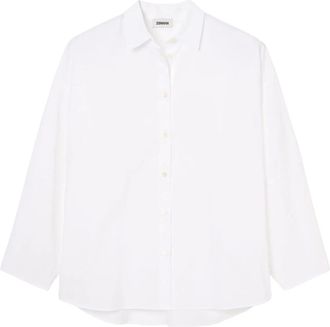 Zenggi Zenggi, Femme, Blouses et Chemises, Blanc, Taille: 38 FR Cotton Poplin Wide Sleeve Shirt
