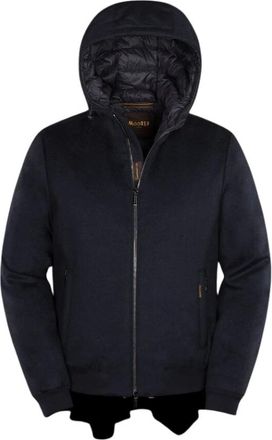 Moorer Homme, Vestes, Bleu, Taille: 2XL Oniro LSL Hooded Bomber