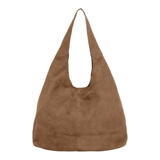 BTF-CPH Btfcph - Sac Shopper en Daim avec Fermeture Bouton - Femme - Sacs - Brun - Taille: ONE Size