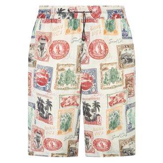 Billionaire Boys Club Bedruckte Leinen-Shorts mit Stempel-Motiv - - Swimwear - Herren - Mehrfarbig - S