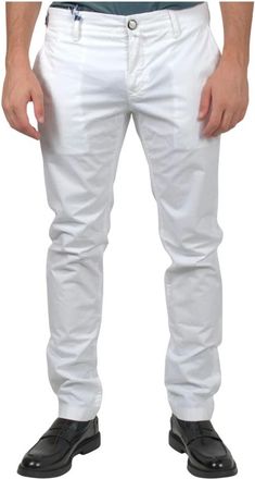 Jacob Cohen Bobby Slim Chino - Homme - Pantalons - Blanc - Taille: W35
