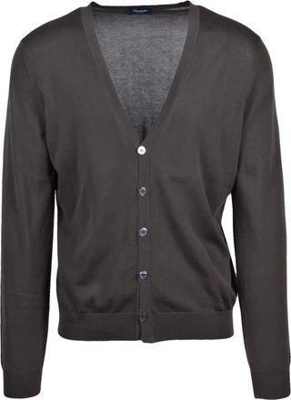 Drumohr Homme, Pulls, Brun, Taille: M Cardigan a V bottoni