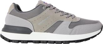 Lambretta Echo 2 Matrose Sneaker f&uuml;r Herren, Netzmaterial, Niedrig geschnitten, Flach (Hellgrau)