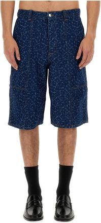 Maison Kitsun&eacute; Homme, Shorts, Bleu, Taille: W32 Denim Workwear Bermuda