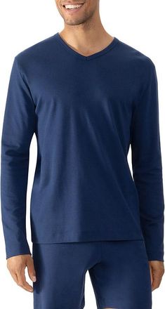 Mey Mey Herren Longsleeve blau unifarben