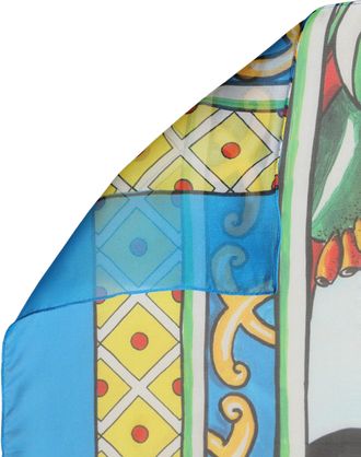Dolce & Gabbana Silk Printed Foulard Scarf - Multicolor