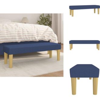 vidaXL Vidaxl - Sitzbank Blau 100x30x30 cm Stoff - Sitzbank - Sofa - Couch - Blau - Polsterung