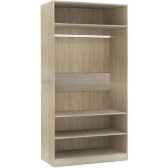 vidaXL Vidaxl - Kleiderschrank Sonoma-Eiche 100x50x200 cm Holzwerkstoff