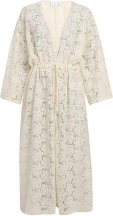 Vila Robe de plage Viodetti en dentelle en coton m&eacute;lang&eacute;