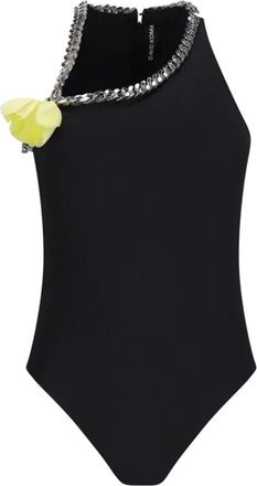 DAVID KOMA David Koma, Femme, Tops, Noir, Taille: 36 FR Flower Chain One Shoulder Bodysuit