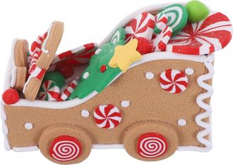 Soimiss Weihnachtlicher PVC Gingerbread Man im Schlitten Sammelbare Weihnachtsfigur Platzsparende Tischdekoration f&uuml;r Zuhause B&uuml;ro und Schaufenster Vielseitig