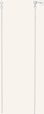 Leaf Ohrstecker My First Diamond - Ball Chain Aus 14 Karat Wei&szlig;gold silber