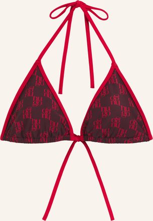 HUGO BOSS Hugo Bikini-Oberteil Monogram Triangle Regular Fit rot
