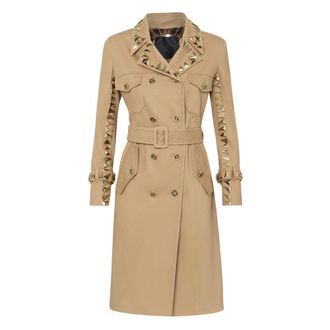 Philipp Plein Canvas Trenchcoat Studs - - Coats - Damen - Beige - XS