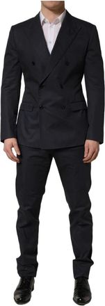 Dolce & Gabbana Homme, Costumes, Bleu, Taille: L Costume 2 pi&egrave;ces formel slim fit en coton