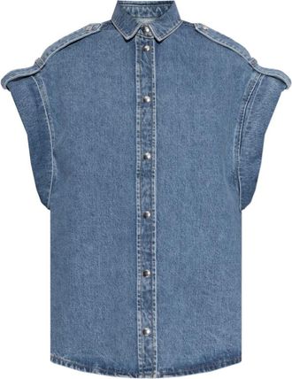 Iro Iro, Femme, Vestes, Bleu, Taille: 40 FR Anglias Denim Vest