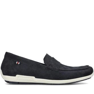Rieker Stylische blaue Wildleder-Loafer - - Shoes - Herren - Blau - 43 EU