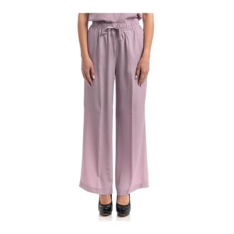 Seventy Seidenmischung Elastische Lange Hose - - Trousers - Damen - Lila - M