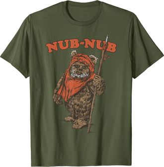 Star Wars Ewok Nub Nub Text Portrait T-Shirt
