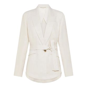 Seventy Femme, Blouses et Chemises, Beige, Taille: 40 FR Blazer Simple Boutonnage avec D&eacute;tail de