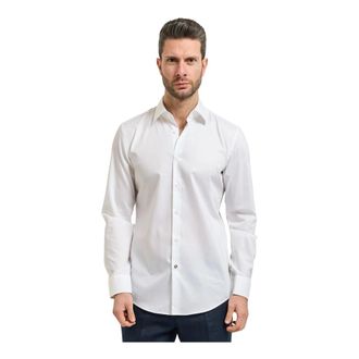 HUGO BOSS Homme, Chemises, Blanc, Taille: 4XL Chemise en coton coupe slim