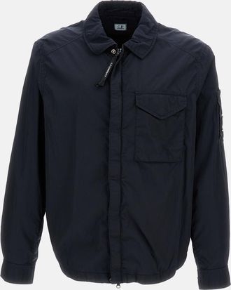 C.P. Company Chrome-r Hemd-jacke Mit Reissverschluss Und Linsendetail