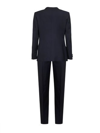 Giorgio Armani Mens Tuxedo Suit Icon Soho Blue Wool Virgin Suits