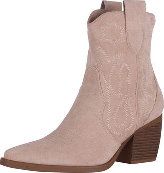 Elara Damen Stiefeletten Cowboy Boots Chunkyrayan DE326S Beige Suede-40