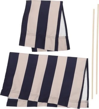 Angoily VICASKY Faltbarer Ersatzbezug aus Robustem Canvas f&uuml;r Regiestuhl und Klappstuhl Bequemer Sitzbezug in Blau wei&szlig; Einfache Montage Langlebiger Outdoor C