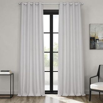 Half Price Drapes Leinenvorhänge mit Ösen, 274 cm lang, Raumverdunkelungsvorhänge für Schlafzimmer und Wohnzimmer (1 Panel), 127 x 274 cm, Auster